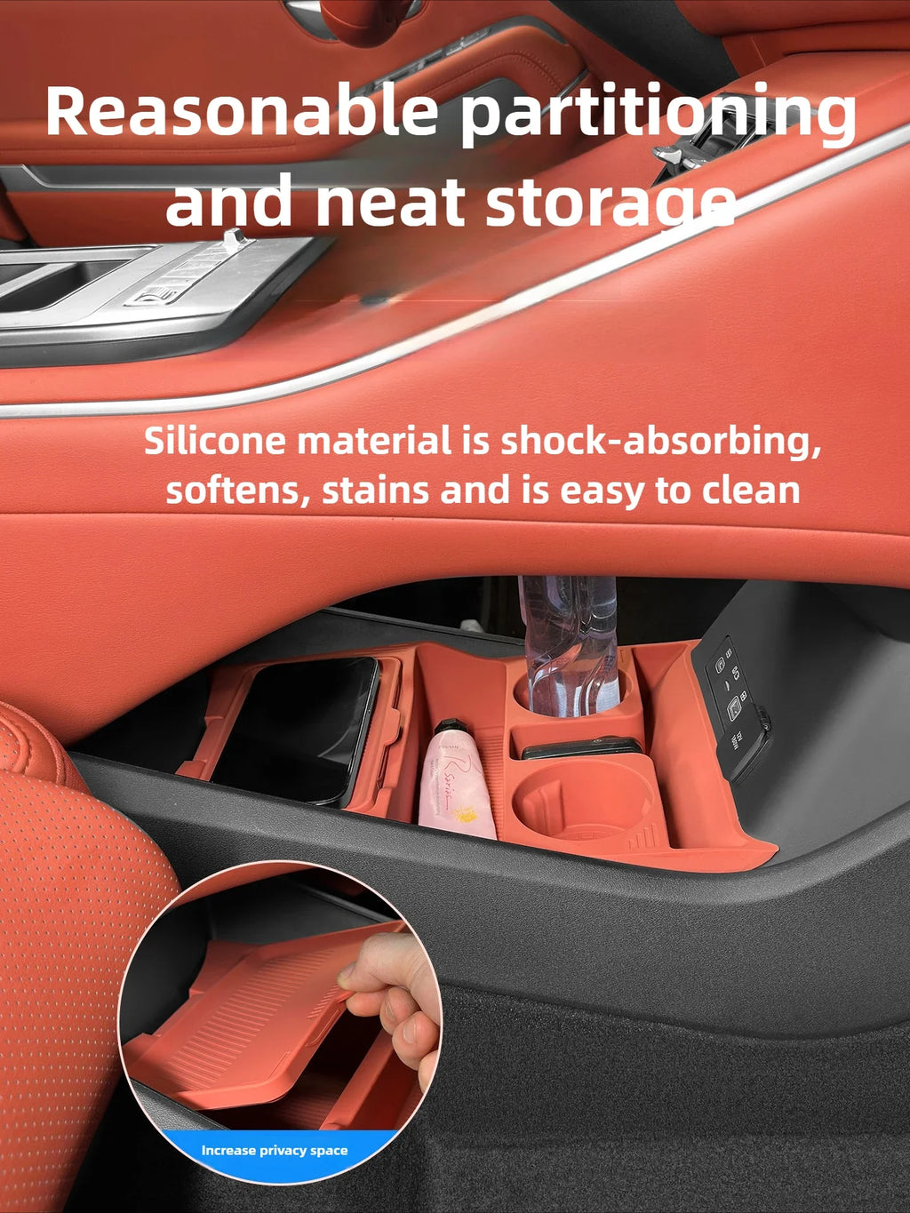 BYD Sealion 8 Central Control Lower Layer Silicone Storage Box – BYDAC